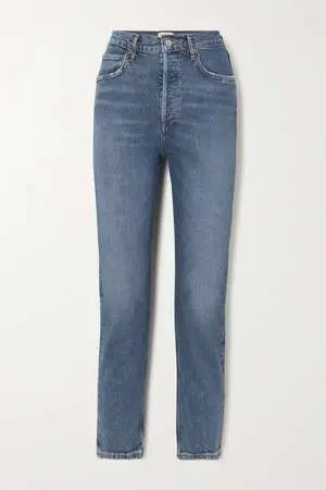AGOLDE Riley Cropped High-rise Straight-leg Jeans