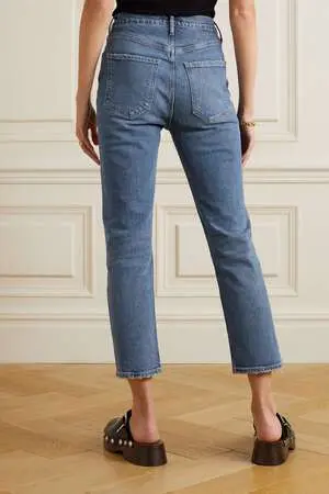 AGOLDE Riley Cropped High-rise Straight-leg Jeans