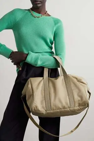 THE ROW  Logan Leather-trimmed Shell Tote