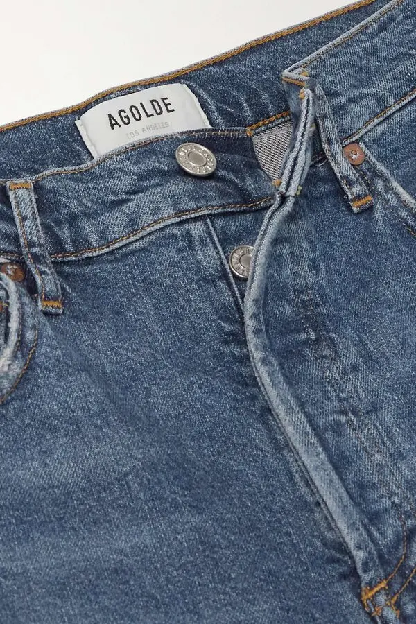 AGOLDE Riley Cropped High-rise Straight-leg Jeans