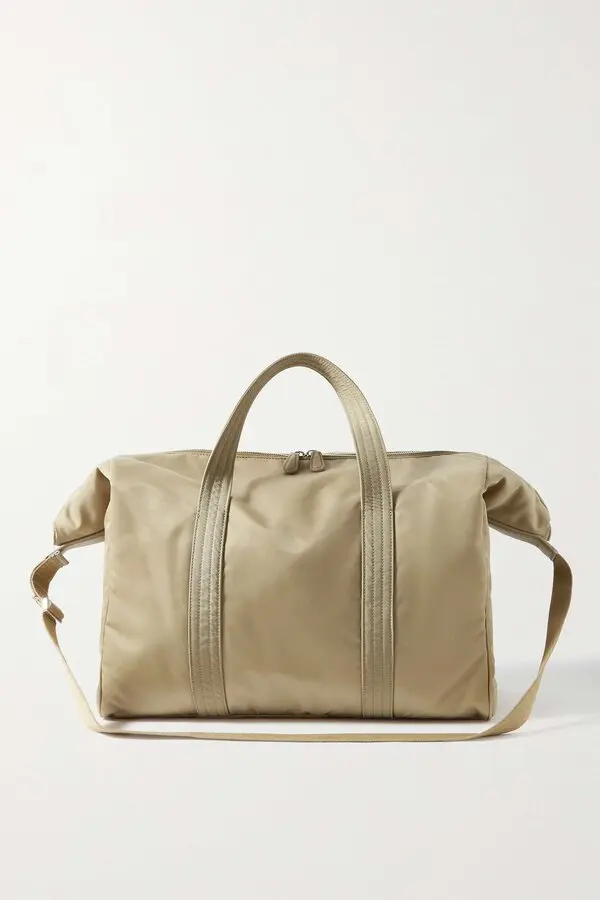THE ROW  Logan Leather-trimmed Shell Tote