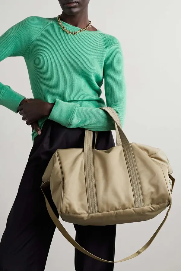 THE ROW  Logan Leather-trimmed Shell Tote